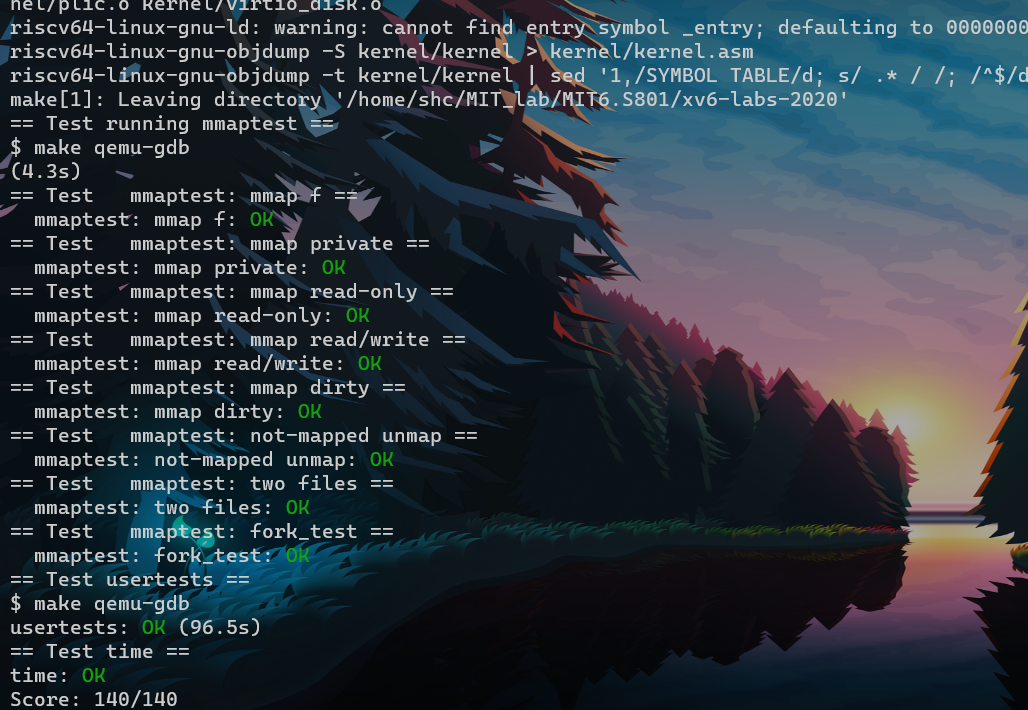 操作系统-xv6-lab10-mmap | 不落辰